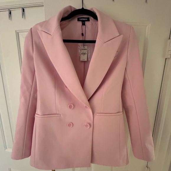 Express | Jackets & Coats | Express Womens Light Pink Doublebreasted ...